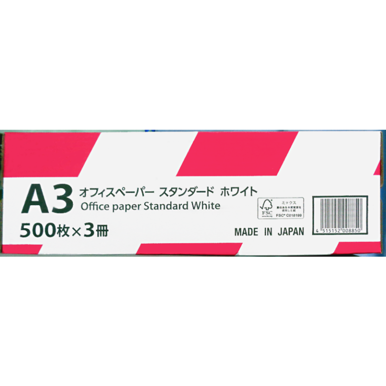 オフィスペーパー スタンダード ホワイト A3 T目 1ケース 500枚x3パック タテムラ・オンライン・ショップ